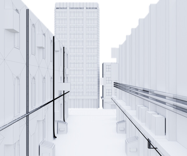 ArtStation - Urban Alley - Low Poly - Game Ready | Game Assets