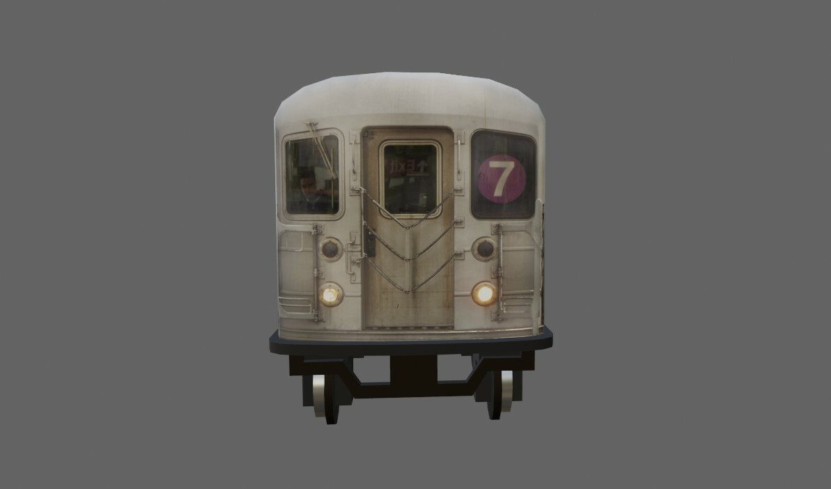 ArtStation - Subway Train - Metro Low-poly 3D model | Game Assets