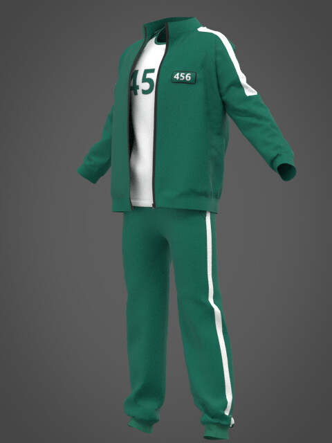 ArtStation - Squid Game (Player's Male Costume) № 001-218-456 | Game Assets