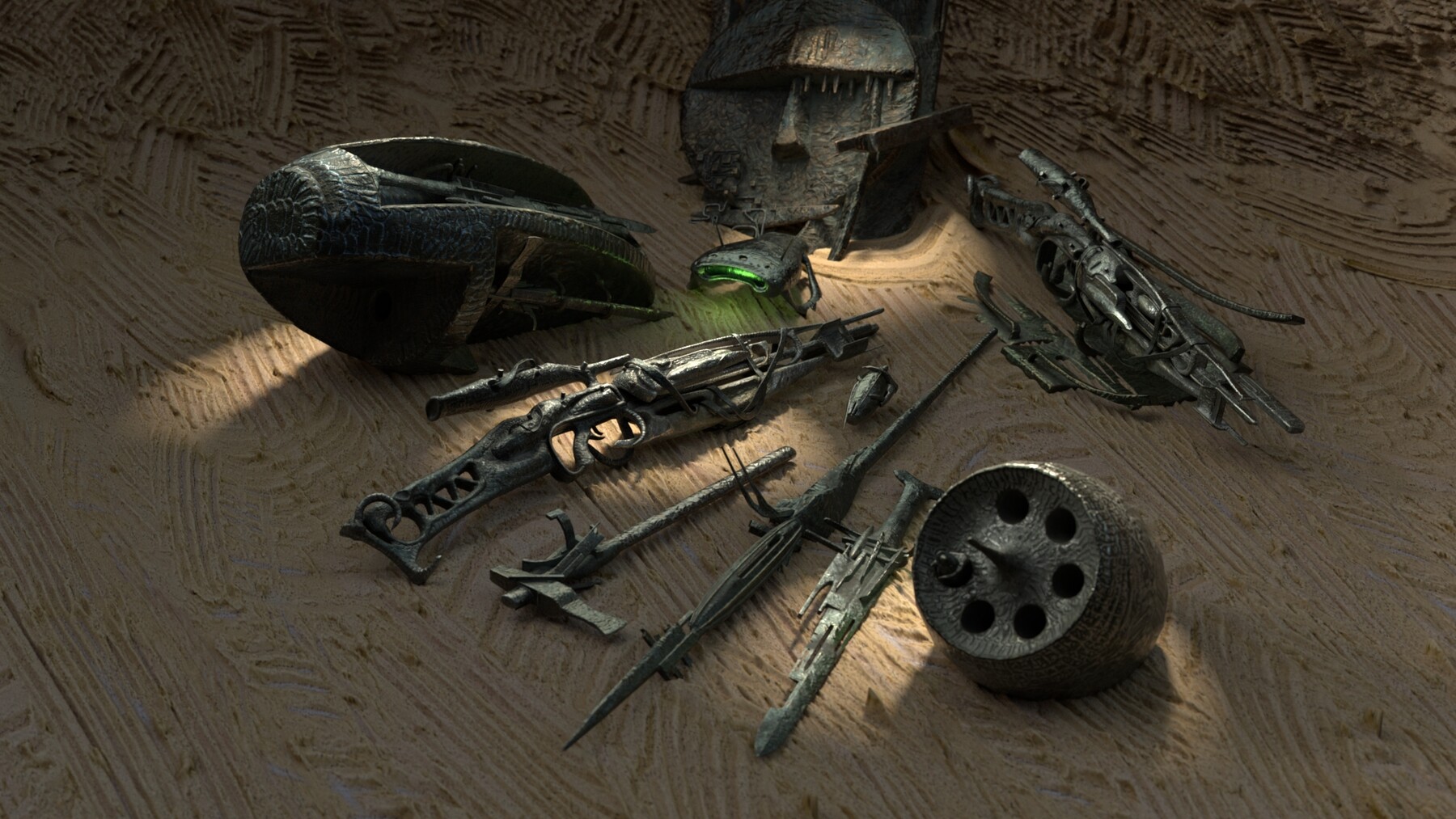 ArtStation - Vintage Scifi Pack VOL 5 Weapons | Game Assets