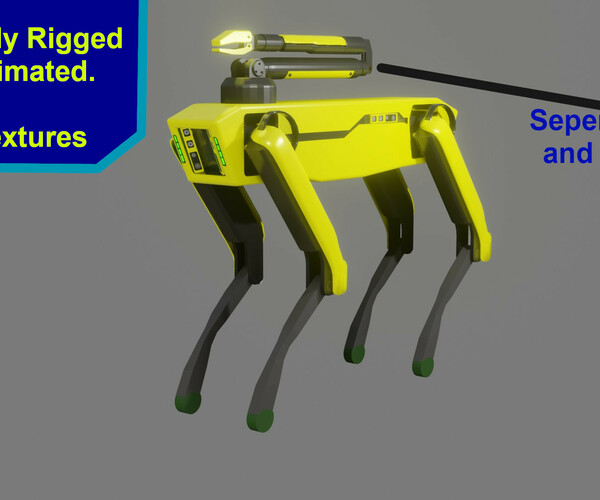ArtStation - Boston Dynamics Dog with Arm - Low Poly PBR- Game Ready ...