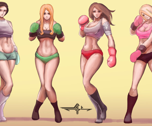 ArtStation - Female boxers | Artworks