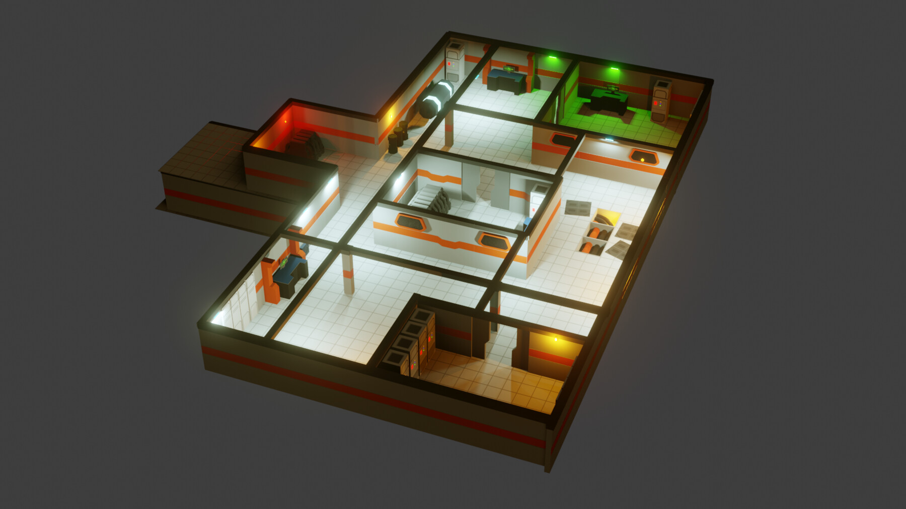 ArtStation - Modular Sci Fi Lab - Low Poly - Game ready - PBR | Game Assets