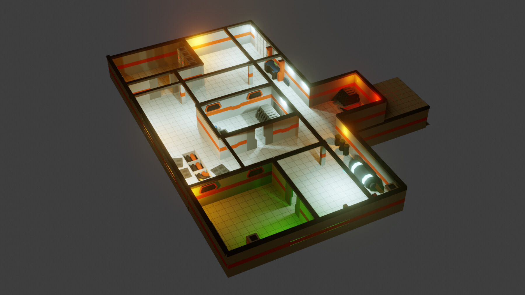 ArtStation - Modular Sci Fi Lab - Low Poly - Game ready - PBR | Game Assets