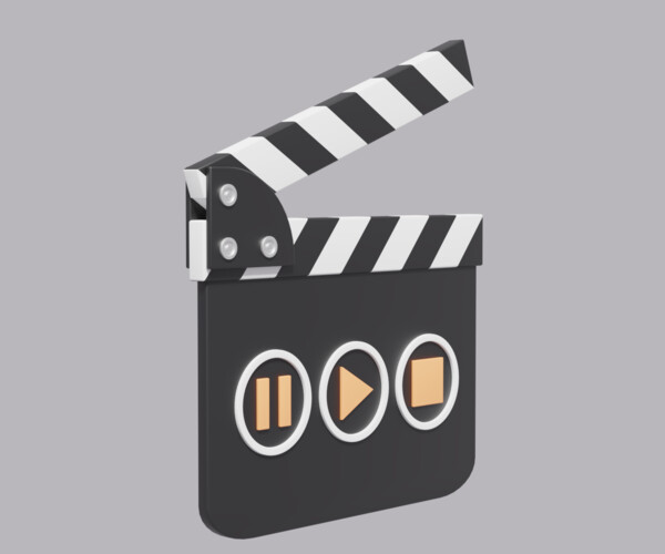 ArtStation - Cartoon Clapper Board 3D model | Game Assets