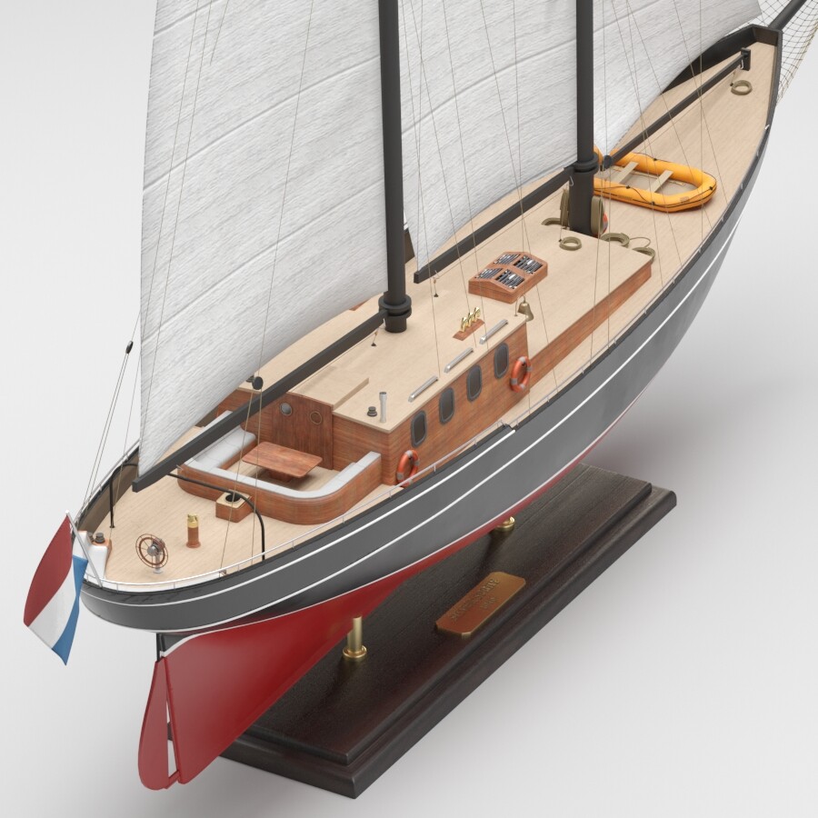 ArtStation - Silver spray schooner boat 3D model | Resources