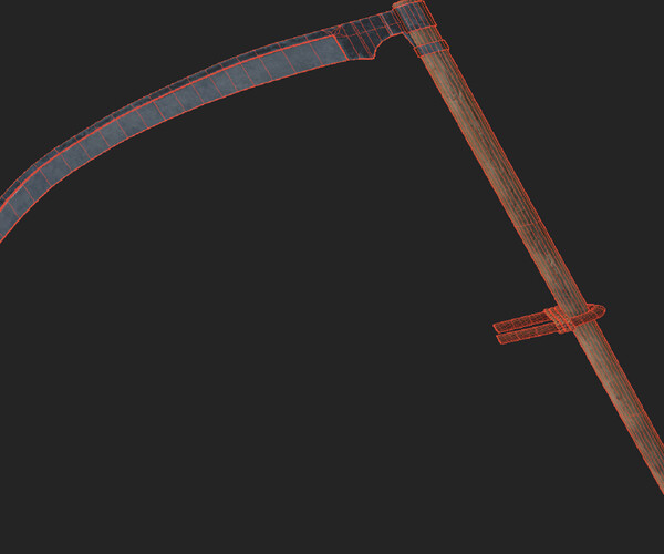 ArtStation - Scythe tool of labor PBR low-poly 3D model Low-poly 3D ...