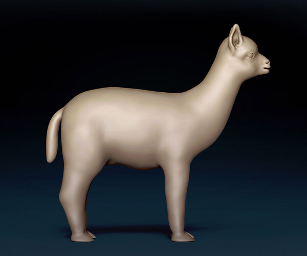 ArtStation - Alpaca Base Mesh 3D Model | Resources