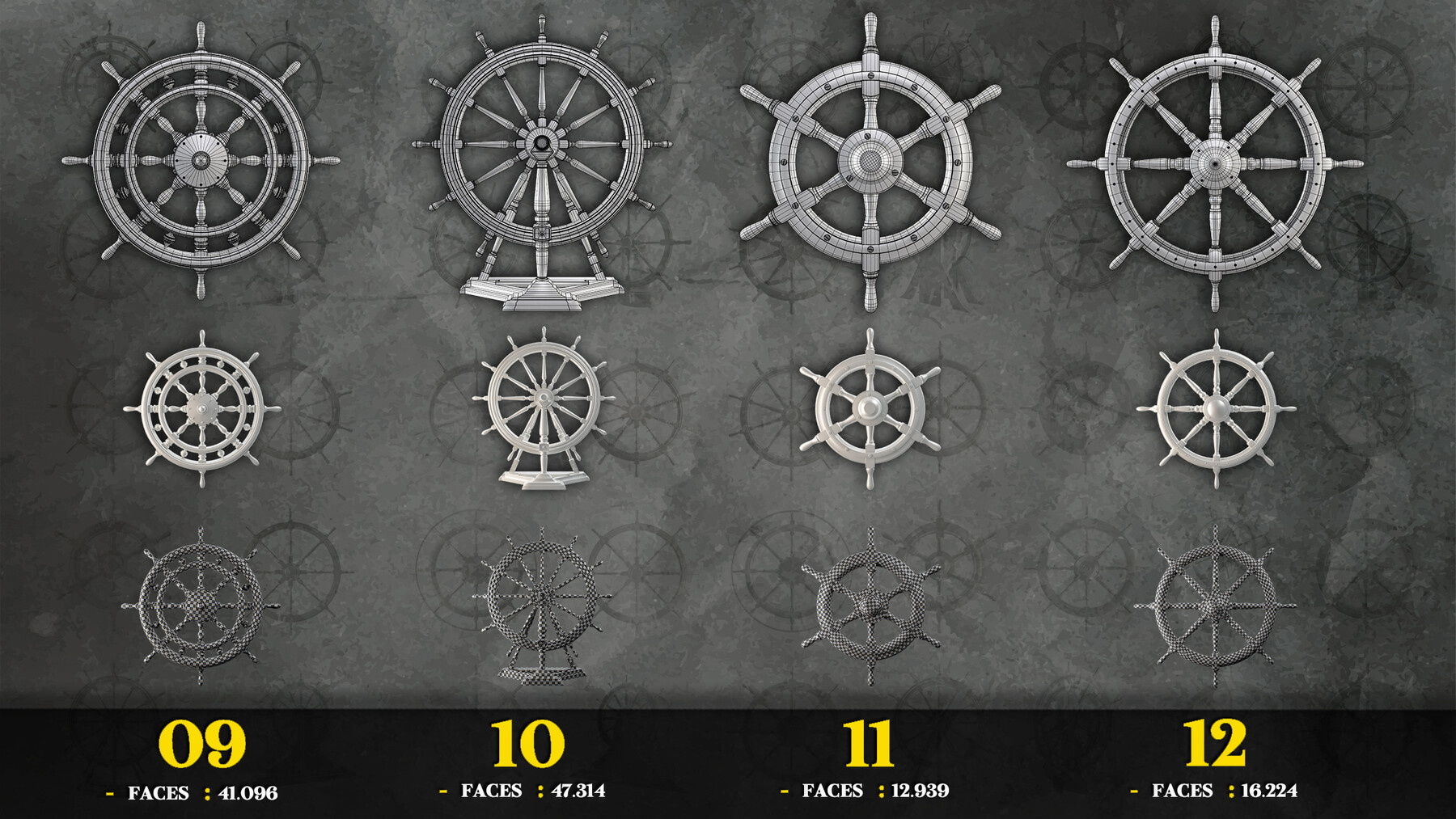 ArtStation - Ship Helm Pack - 30 Assets + Free Game Asset | Game Assets