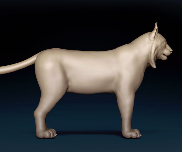 ArtStation - Eurasian Lynx Base Mesh 3D Model | Resources