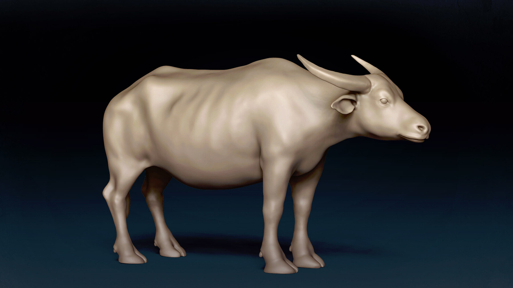 ArtStation - Asian Buffalo Base Mesh 3D Model | Resources