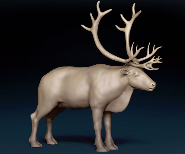 ArtStation - Male ReinDeer Base Mesh 3D Model | Resources
