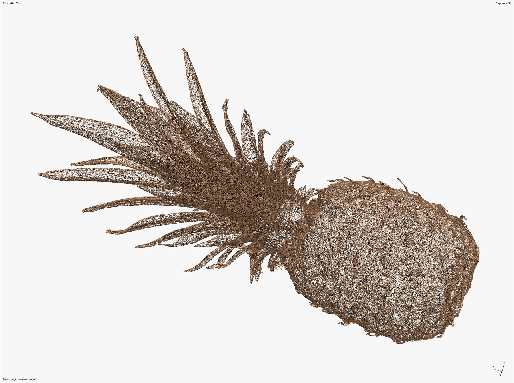 ArtStation - PINEAPPLE FRUIT LOW POLY \ HIGH POLY 3D MODEL - CROSS ...