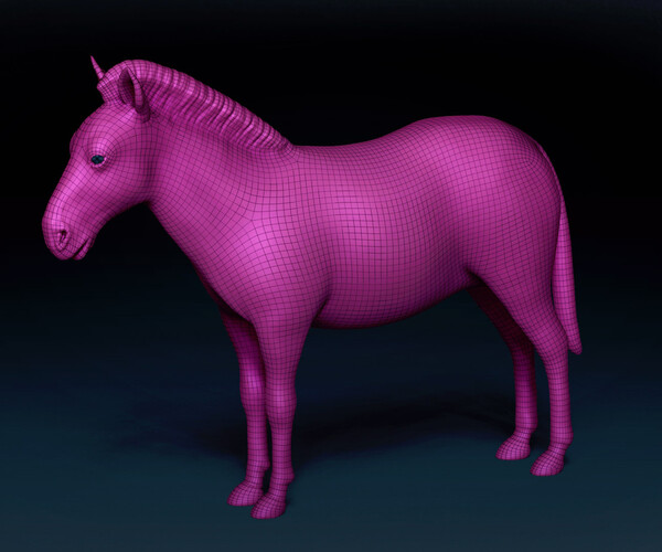ArtStation - Zebra Base Mesh 3D Model | Resources