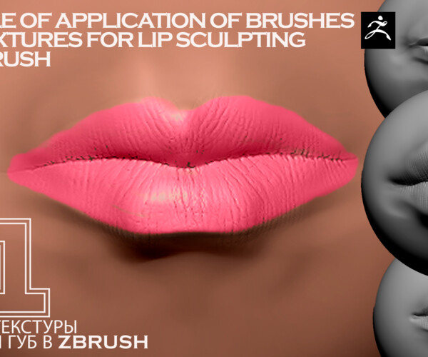ArtStation - 11 Brushes and ALPHA for human lip sculpting | Brushes