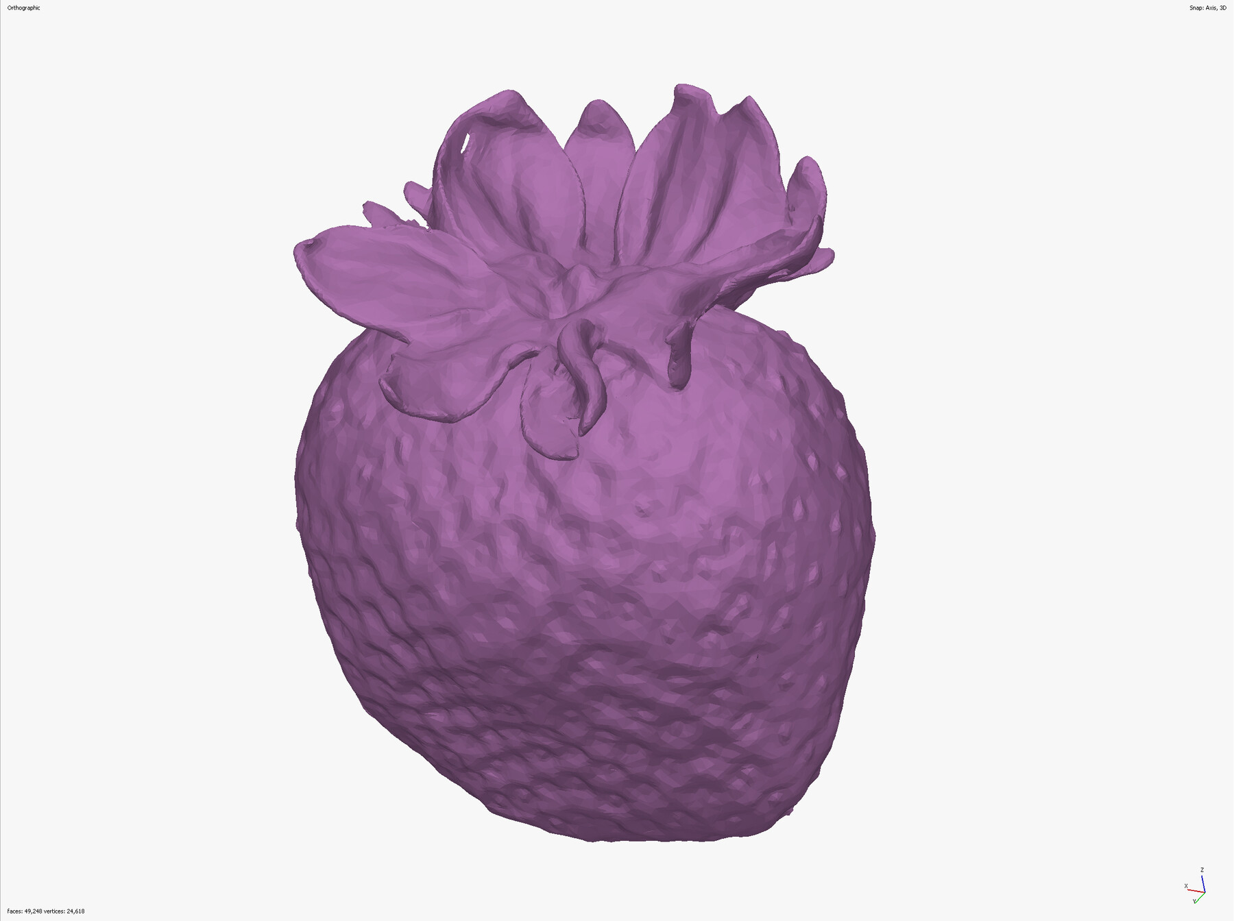 ArtStation - STRAWBERRY #3 LOW POLY \ HIGH POLY 3D MODEL - CROSS ...