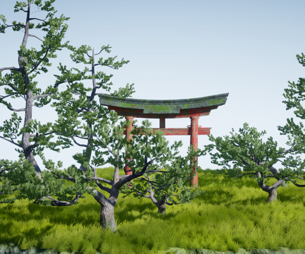 ArtStation - Game-ready Japanese Trees [UE4] | Game Assets