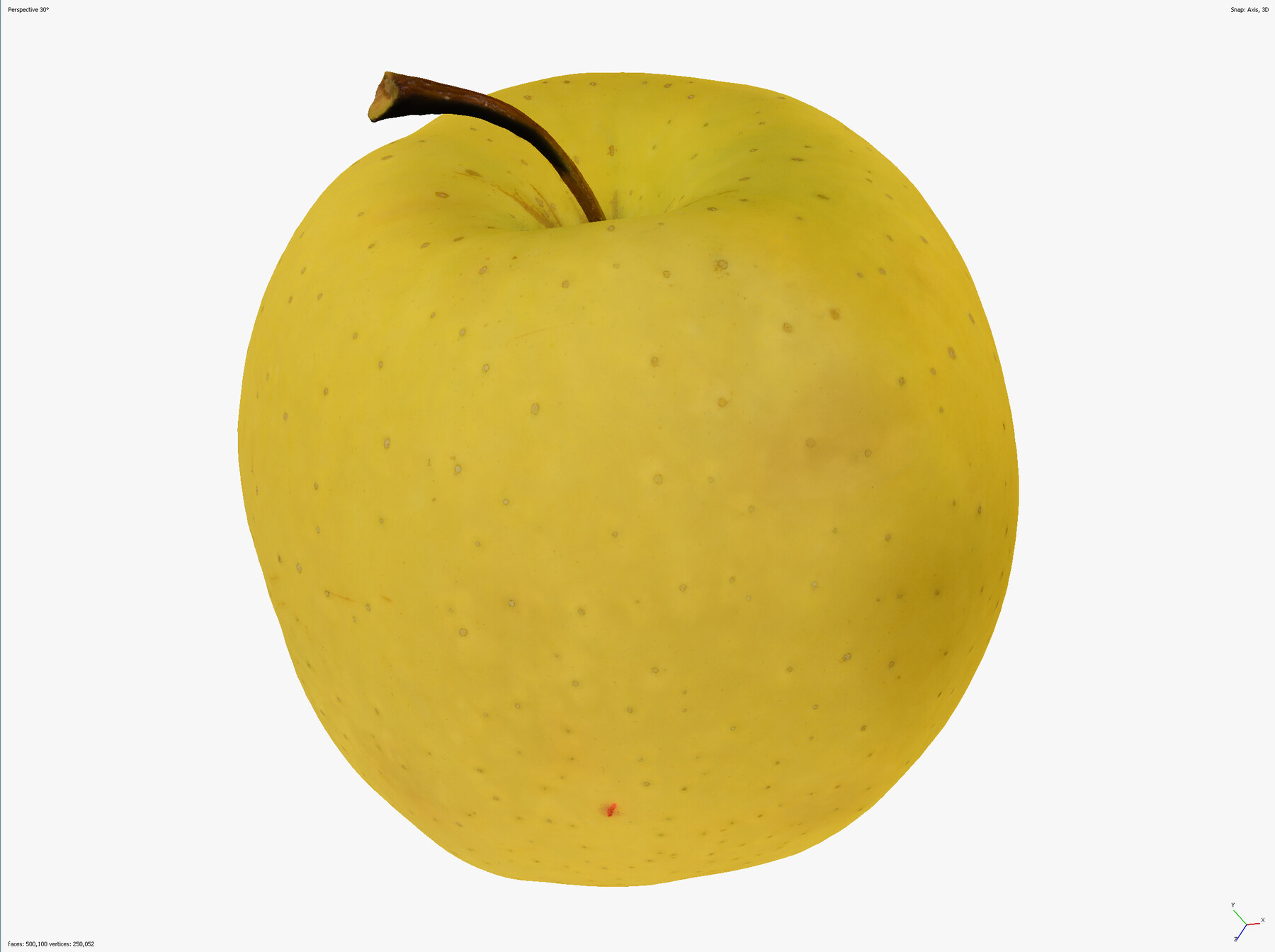 ArtStation - YELLOW APPLE FRUIT - LOW POLY \ HIGH POLY 3D MODEL - CROSS ...