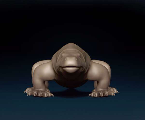 ArtStation - Komodo Dragon Base Mesh 3D Model | Resources