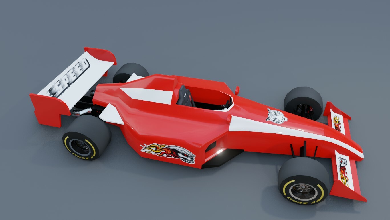 ArtStation - Race Car - Formula 1 - Indy - Carro de Corrida Low-poly 3D ...
