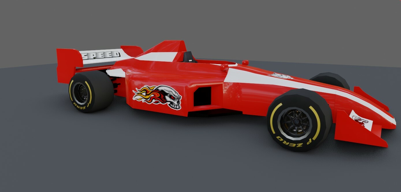ArtStation - Race Car - Formula 1 - Indy - Carro de Corrida Low-poly 3D ...