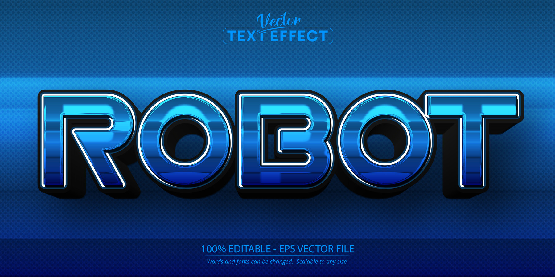ArtStation - Robot text, blue color editable text effect | Artworks