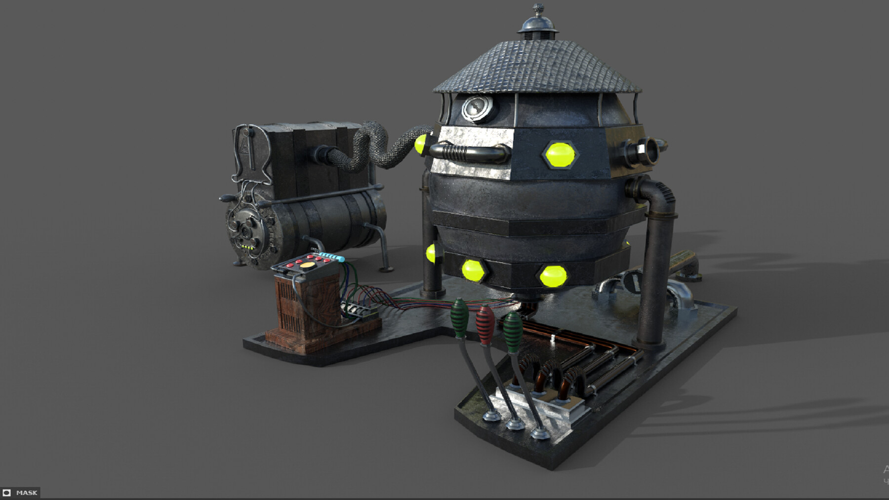 ArtStation - Stylized engine generator PBR low-poly 3D model | Resources