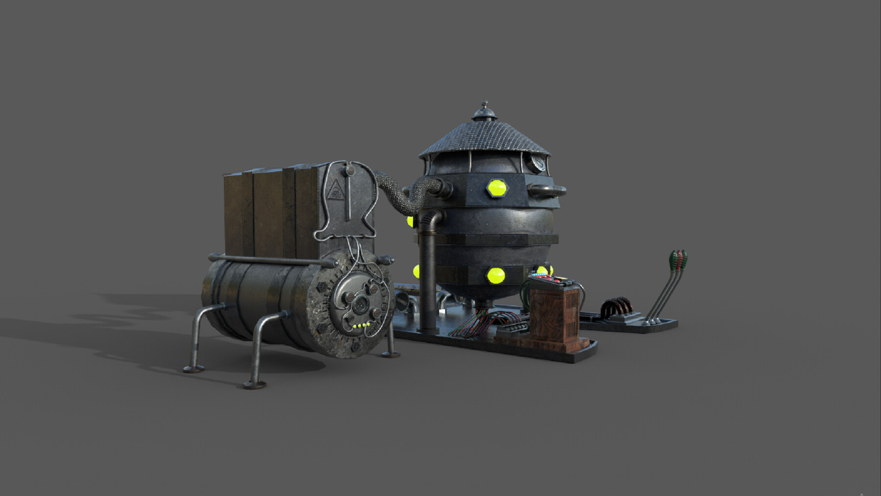 ArtStation - Stylized engine generator PBR low-poly 3D model | Resources