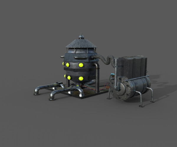 ArtStation - Stylized engine generator PBR low-poly 3D model | Resources