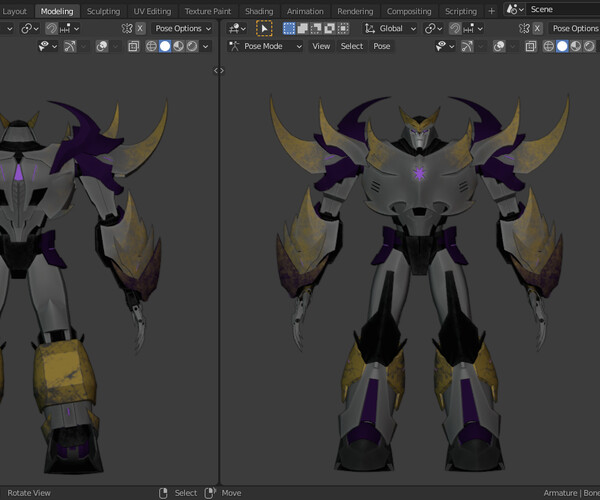 ArtStation - Megatron Transformers Prime 3D Character Rig | Game Assets