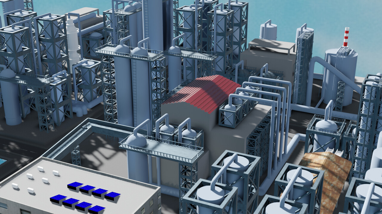 ArtStation - Mega Refinery | Game Assets