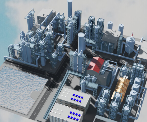ArtStation - Mega Refinery | Game Assets
