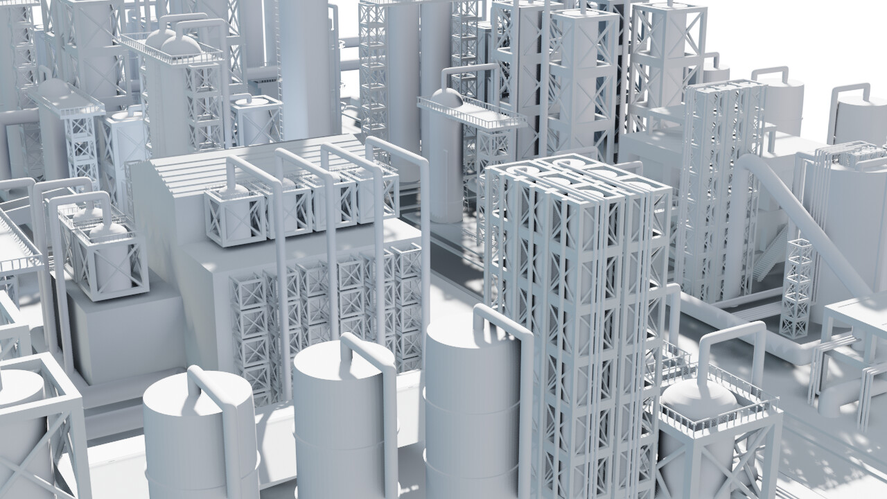 ArtStation - Mega Refinery | Game Assets