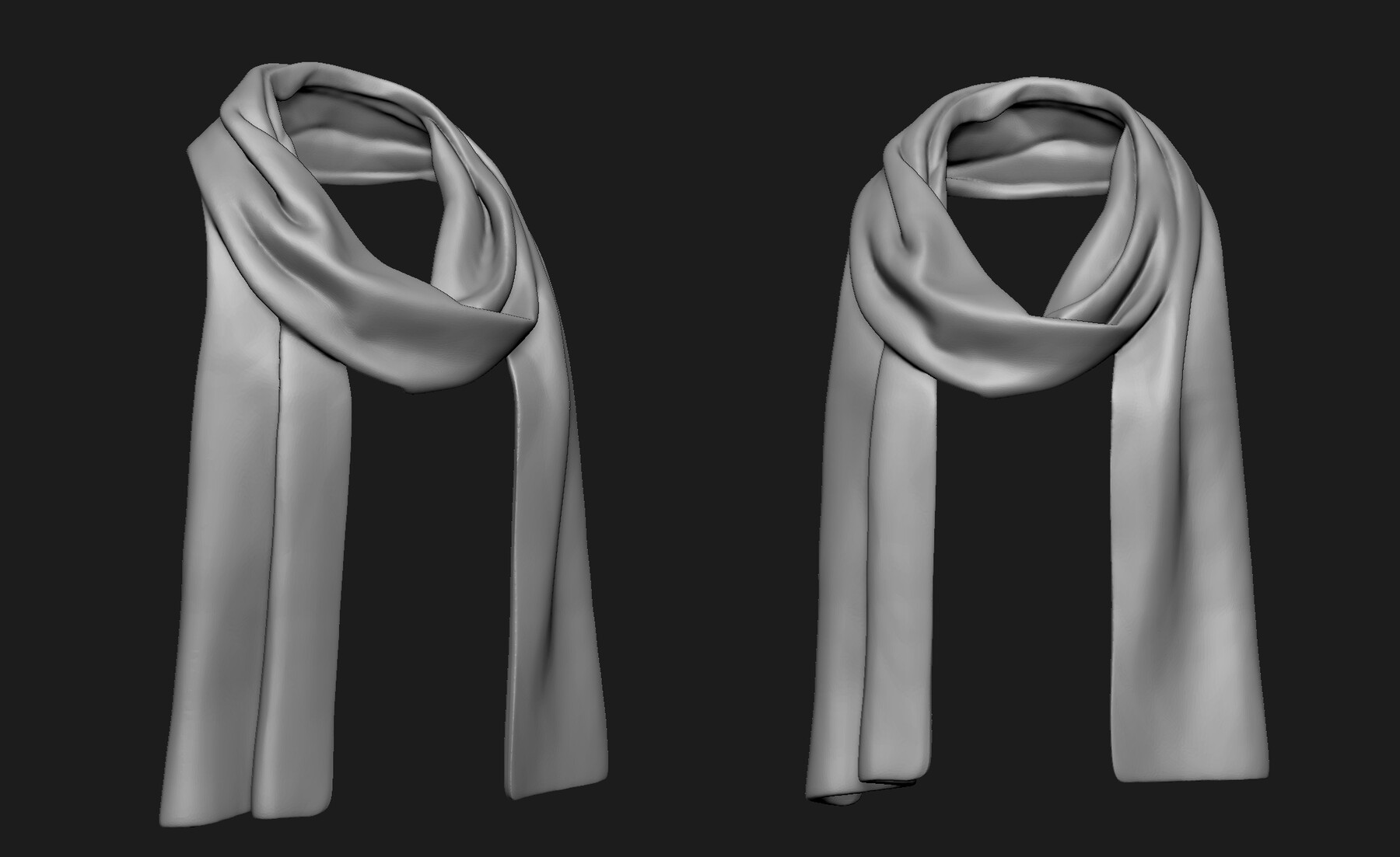 ArtStation - Scarfs for 3d Printable Characters Part 2 | Resources
