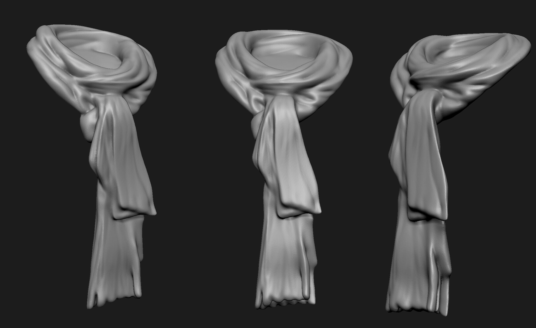 ArtStation - Scarfs for 3d printable Characters Part 3 | Resources