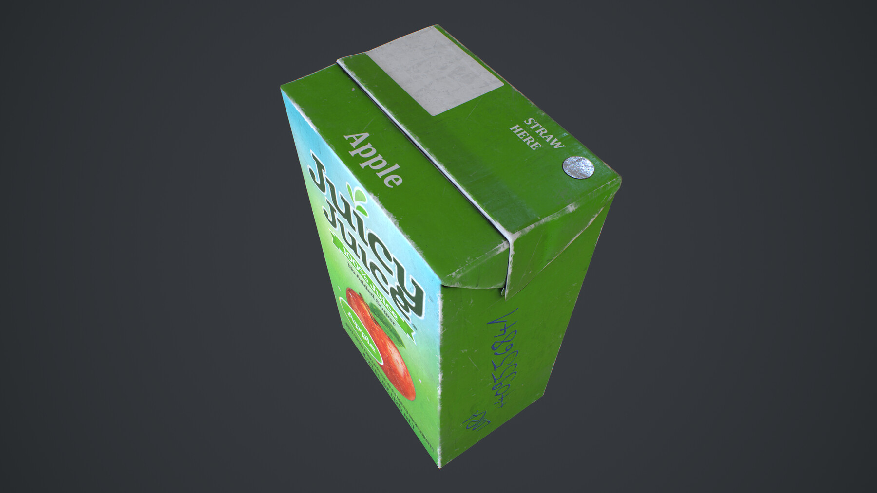 ArtStation - Green Used Juice Box | Game Assets