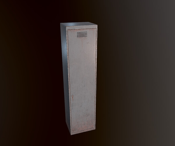 ArtStation - Tall and Slim Used Metal Locker | Game Assets