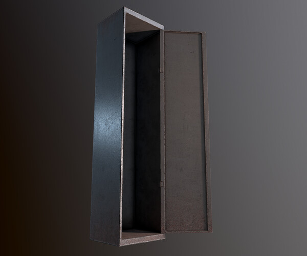 ArtStation - Tall and Slim Used Metal Locker | Game Assets