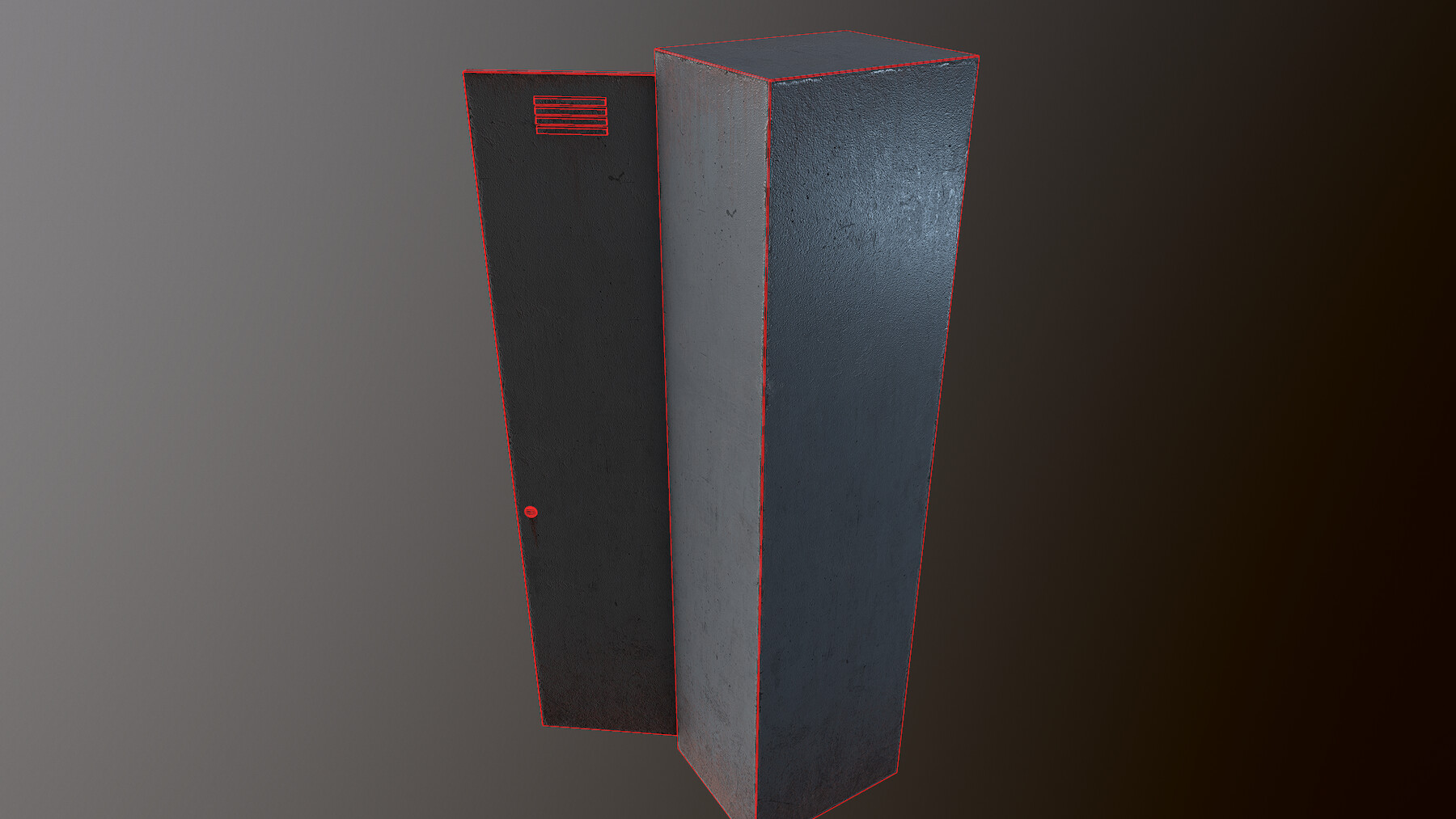ArtStation - Tall and Slim Used Metal Locker | Game Assets