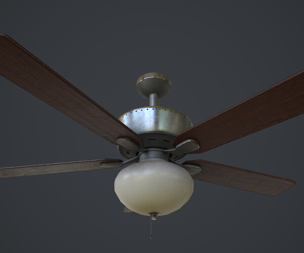 ArtStation - Wooden Ceiling Fan | Game Assets