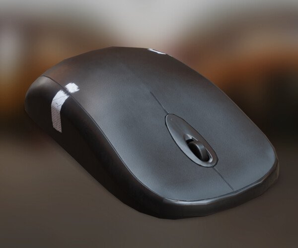 ArtStation - Used Black Computer Mouse | Game Assets