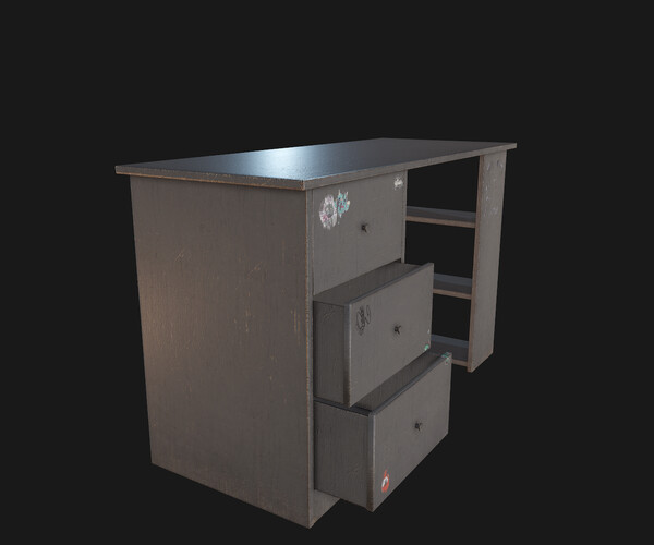ArtStation - Grey Dirty and Clean Desk | Game Assets