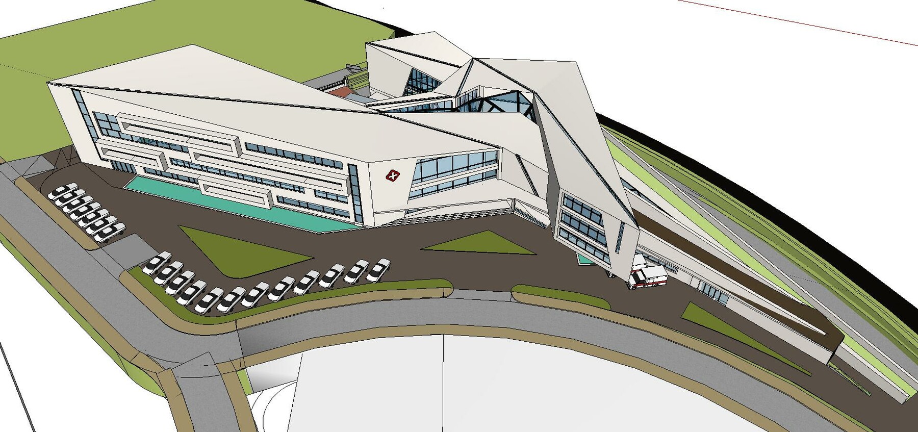 ArtStation - Sketchup City social Building-Hospital -02 | Resources