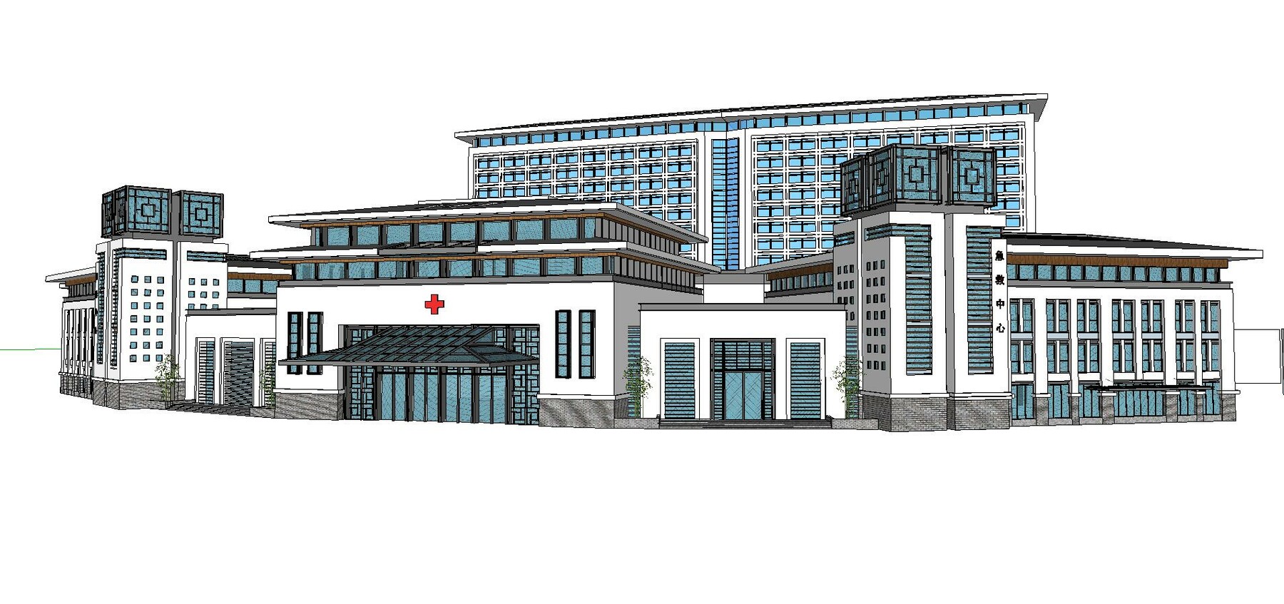 ArtStation - Sketchup City social Building-Hospital -03 | Resources
