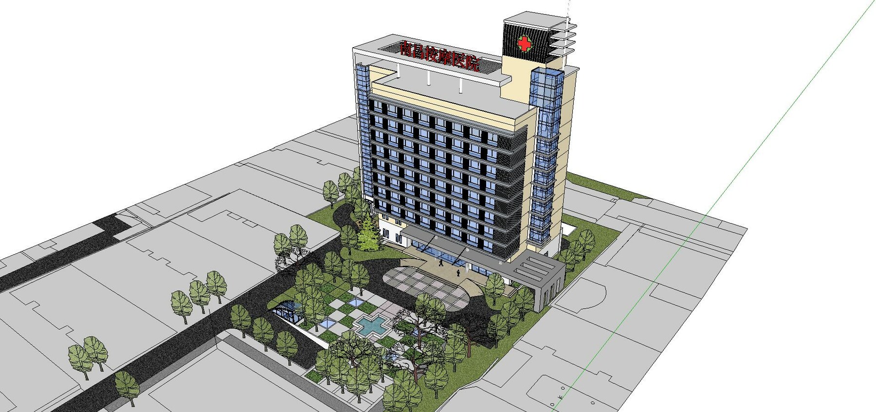 ArtStation - Sketchup City social Building-Hospital -05 | Resources