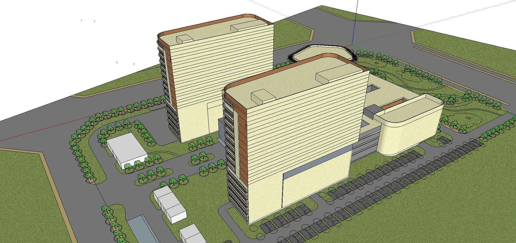 ArtStation - Sketchup City social Building-Hospital -08 | Resources
