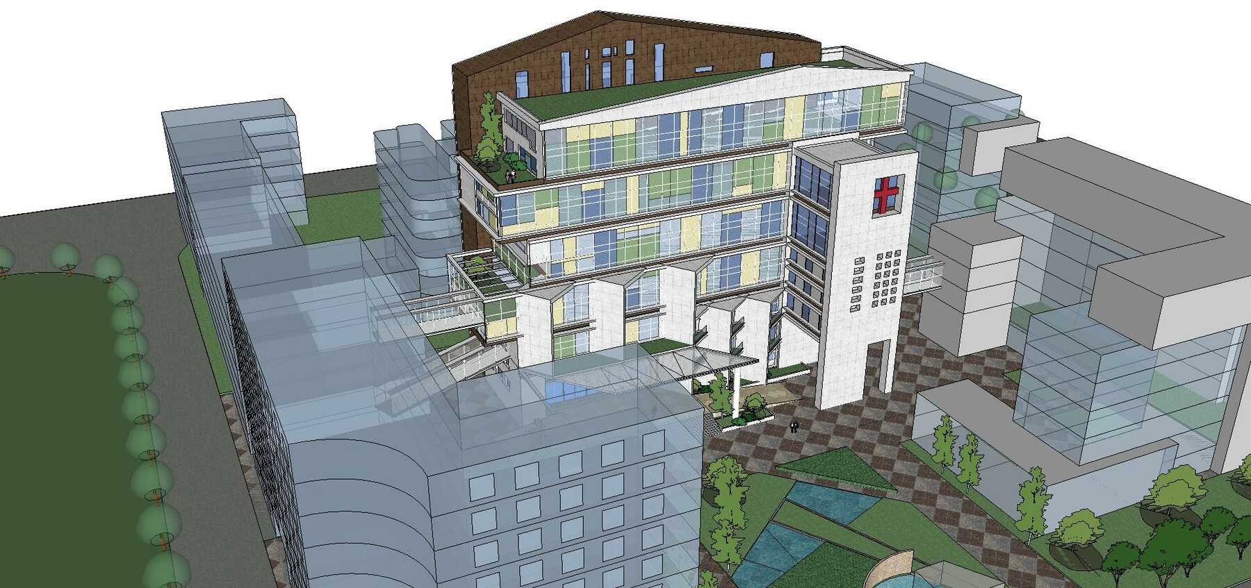 ArtStation - Sketchup City social Building-Hospital -012 | Resources