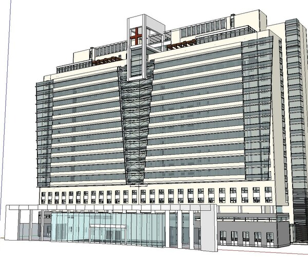 ArtStation - Sketchup City social Building-Hospital -026 | Resources