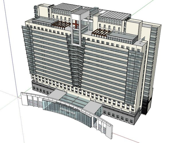 ArtStation - Sketchup City social Building-Hospital -026 | Resources