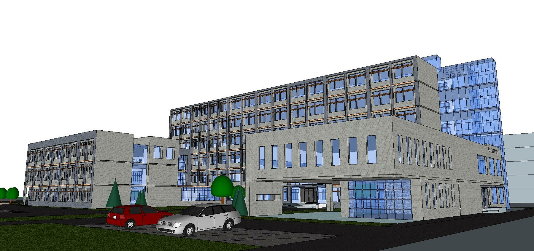 ArtStation - Sketchup City social Building-Hospital -033 | Resources